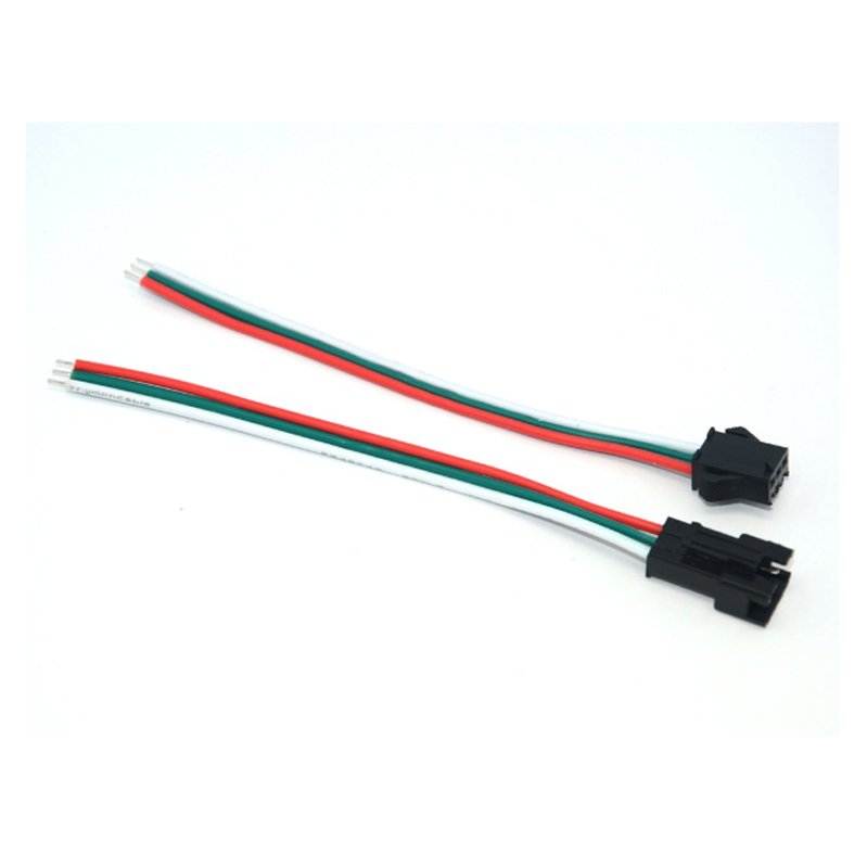 JST 3-pin Male+Female Connecting Cable for WS2811, WS2812 LED Strips ...